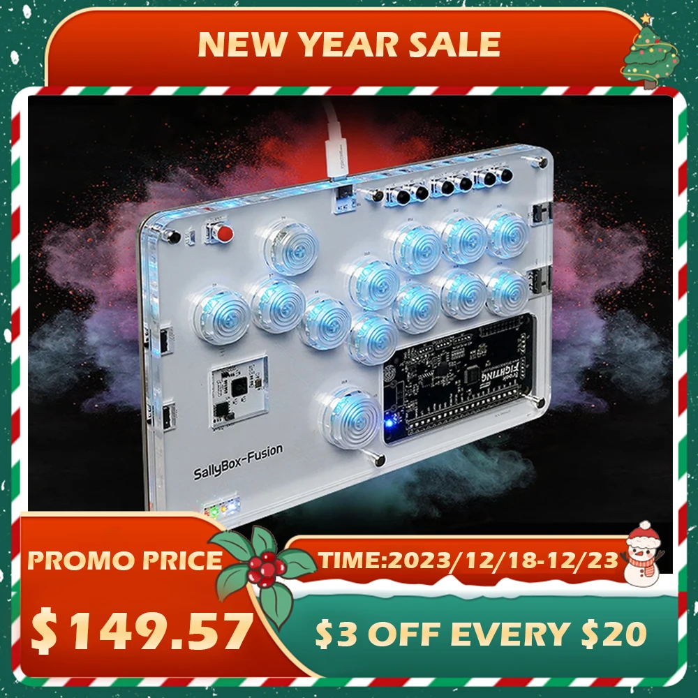 Mini-HitBox-SallyBox-Fusion-LED-Fight-Stick-Controller-WASD-Style ...