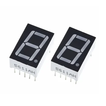 10pcs 0.56 inch 1bit Common Cathode Digital Tube Red LED Digit Display 7 Segment 0.5inch 0.5 0. ...