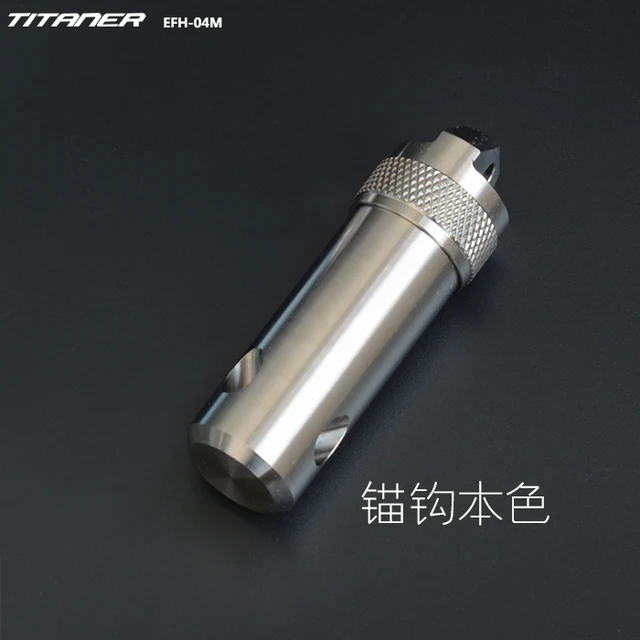 EDC Titanium Alloy Capsule Grappling Hook Waterproof Storage Box ...