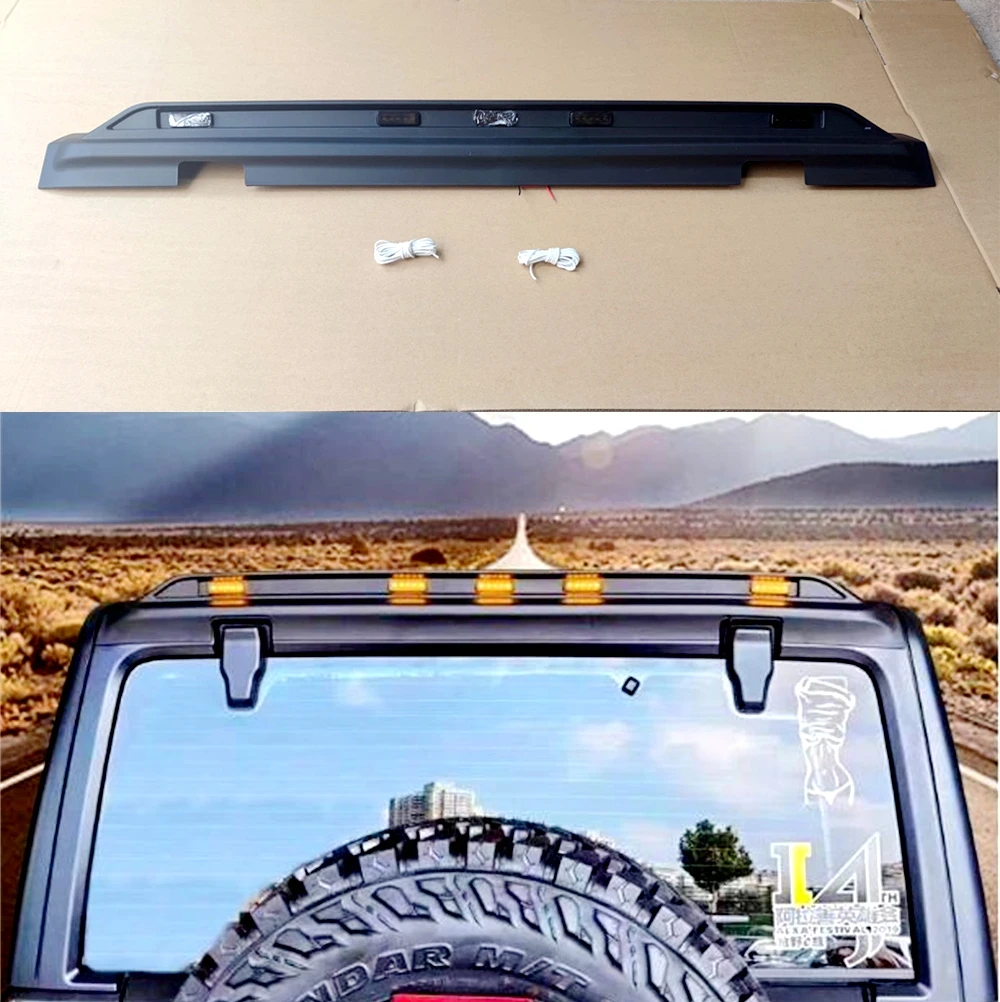 Car-Rear-Spoiler-Tail-Wing-Roof-LED-Brake-Light-Turn-Signal-Lamp-with ...