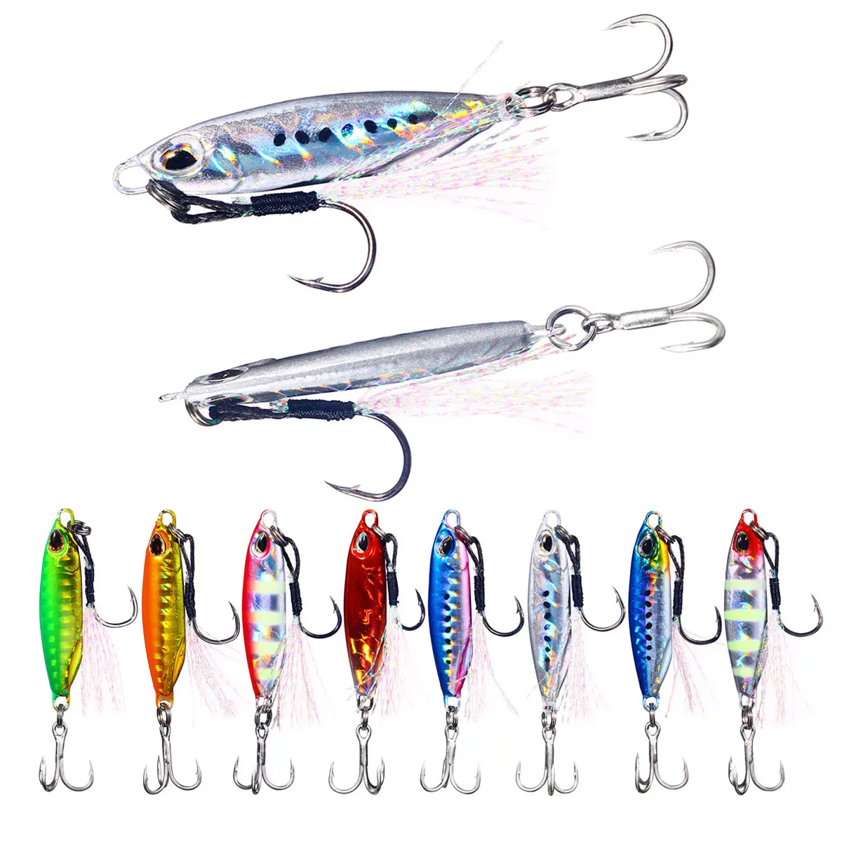 HENGJIA Metal Jig Spinning Sea Fishing Lure 16g 32g Slow Jig Shore ...