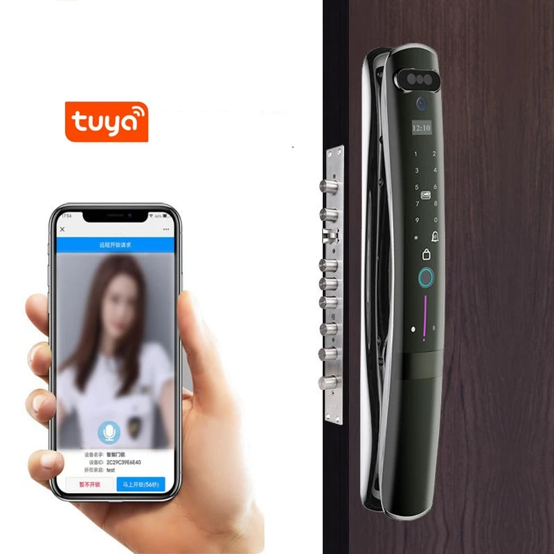 Wifi-Tuya-3D-Infrared-Light-Face-Recognition-Lock-With-Camera-Fingerprint-IC-Card-Password ...