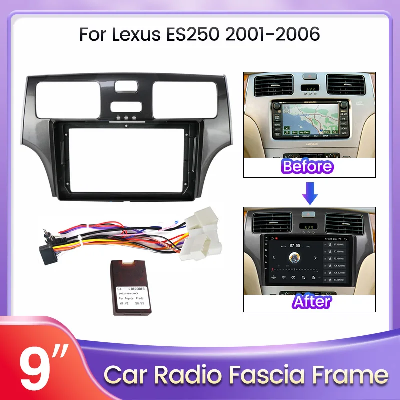 Double-Din-Android-DVD-Car-Radio-Fascia-For-Lexus-ES250-ES300-ES330 ...