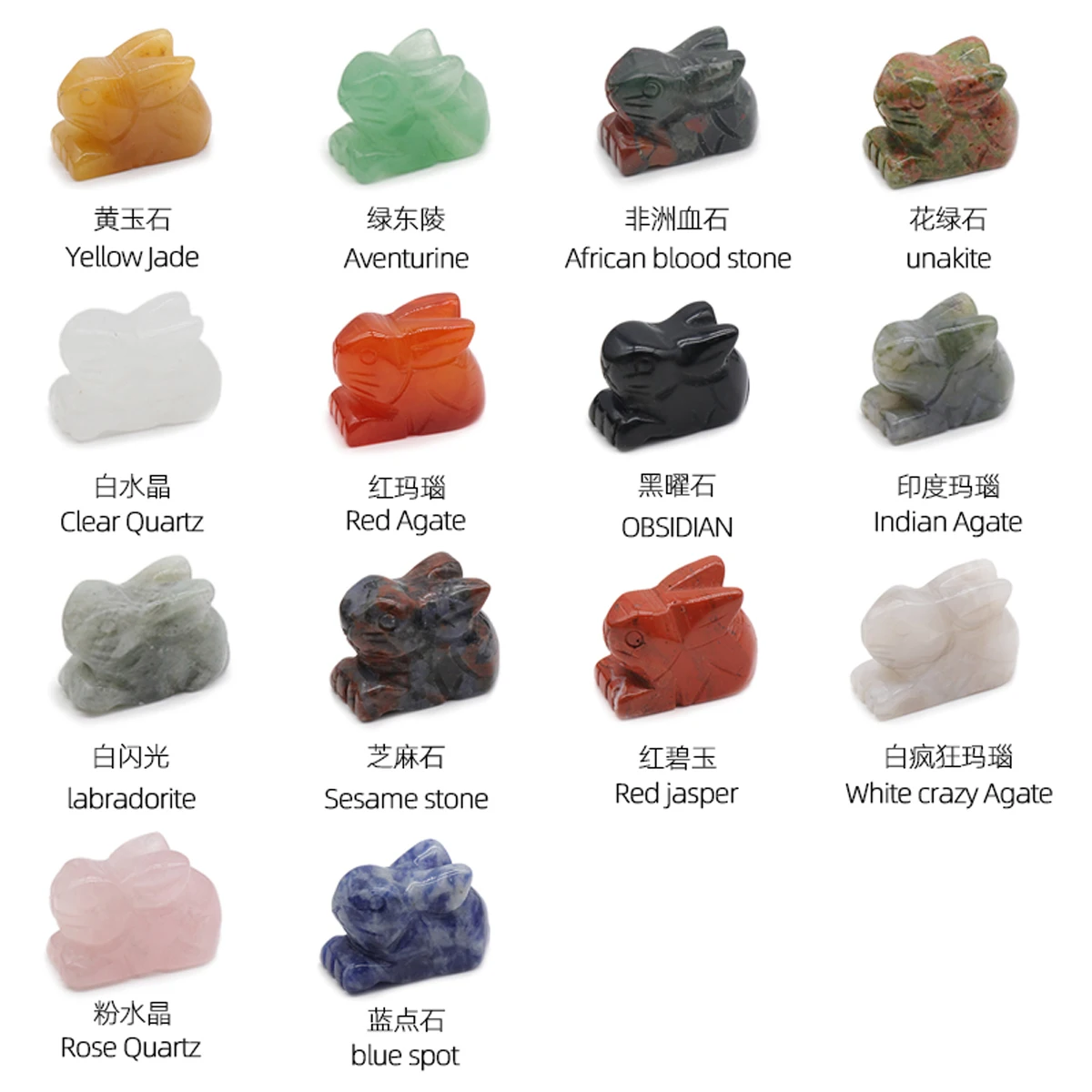 Rabbit-Stone-Carving-Figurine-Healing-Crystal-Animals-Statue-Home-Decor ...