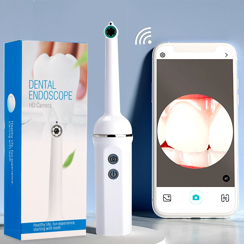 HD Visual Odontologia Intraoral Camera Monitor WiFi Tooth endoscópio ...
