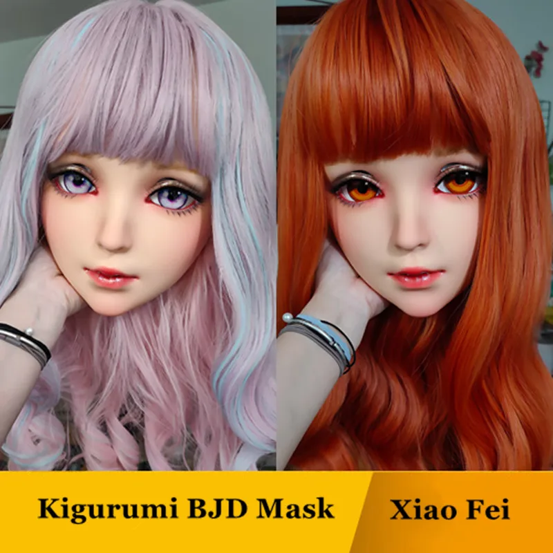 GL-FEI-Sweet-Girl-Resin-Silicone-BJD-Kigurumi-Masks-with-Eyes-Wig ...