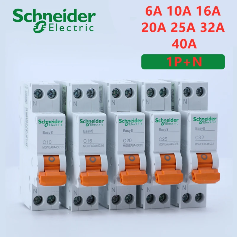 Schneider-Electric-MCB-1P-N-Miniature-Circuit-Breaker-6-10-16-20-25-32 ...