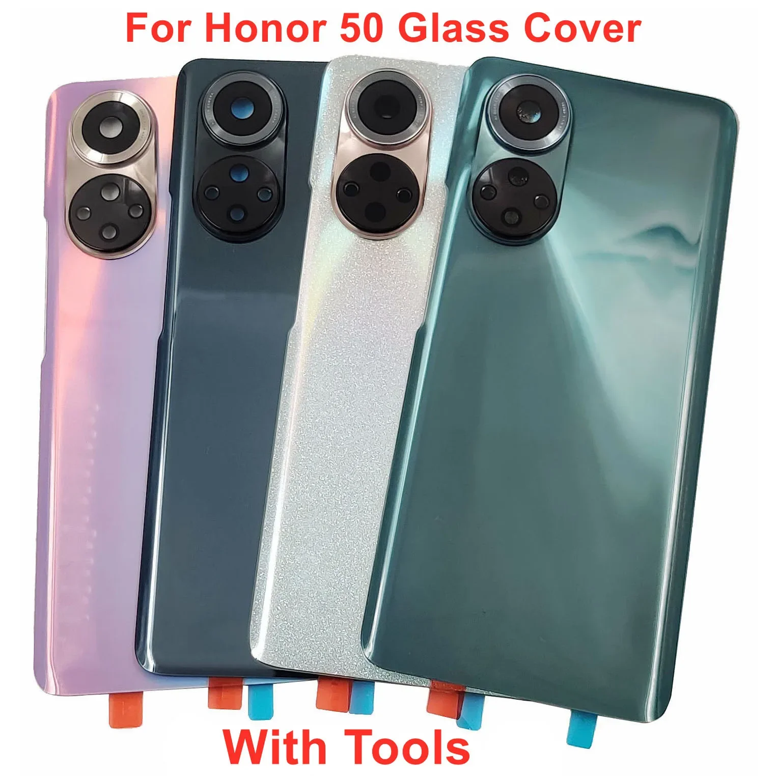 Glass-Door-For-Huawei-Honor-50-Battery-Cover-Hard-Back-Lid-Rear-Housing ...