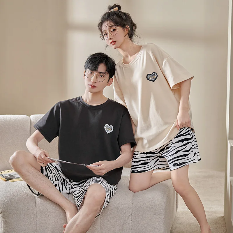 Couples-Matching-Home-Clothes-Cotton-Nightwear-Summer-Thin-Short ...