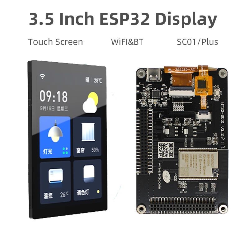 Esp32 Development Board Mcu With 3.5 Inch Touch Screen 320x480 Lcd Smart Dispaly Wt32-sc01 ...