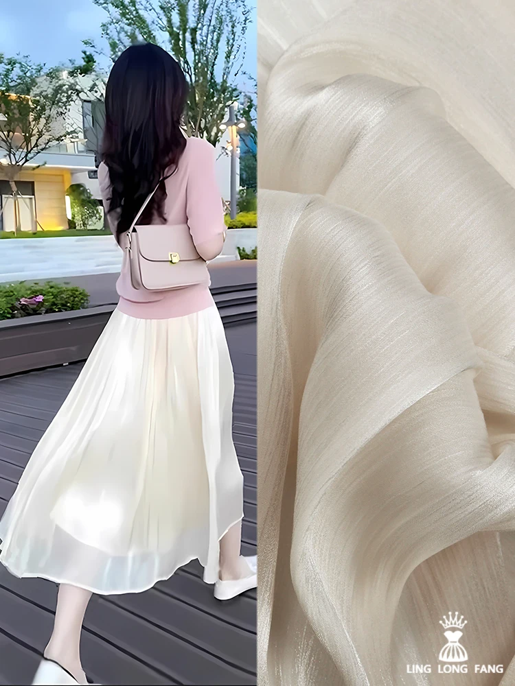 Pearlescent-Thin-Gauze-Fabric-Spring-Summer-Flowing-Drape-Feeling ...