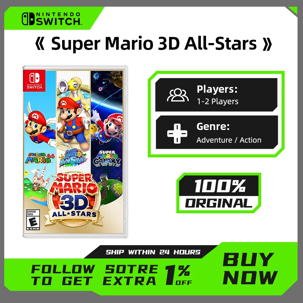 Nintendo-Swtich-Super-Mario-3D-All-Star-Collection-tarjeta-de-juego-de ...