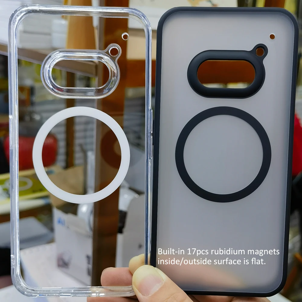 Compatible-For-Magsafe-Clear-Acrylic-Hard-Case-For-Nothing-Phone-2a ...