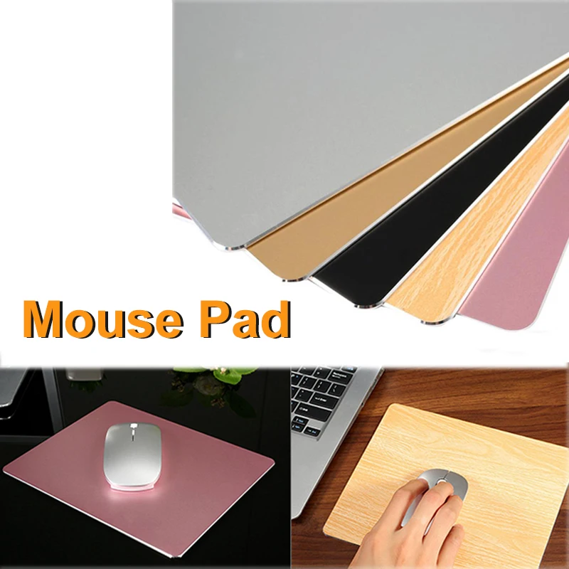 Aluminum-Alloy-Smooth-Mouse-Pad-220x180mm-Hard-Metal-Slim-Desk-Mat-Anti ...