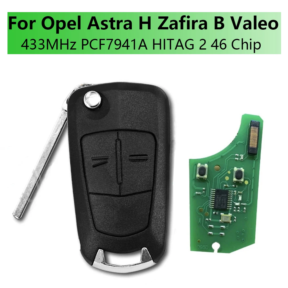 RIOOAK For Opel Astra H Zafira B 2004-2013 Valeo 2 Button Car Remote ...