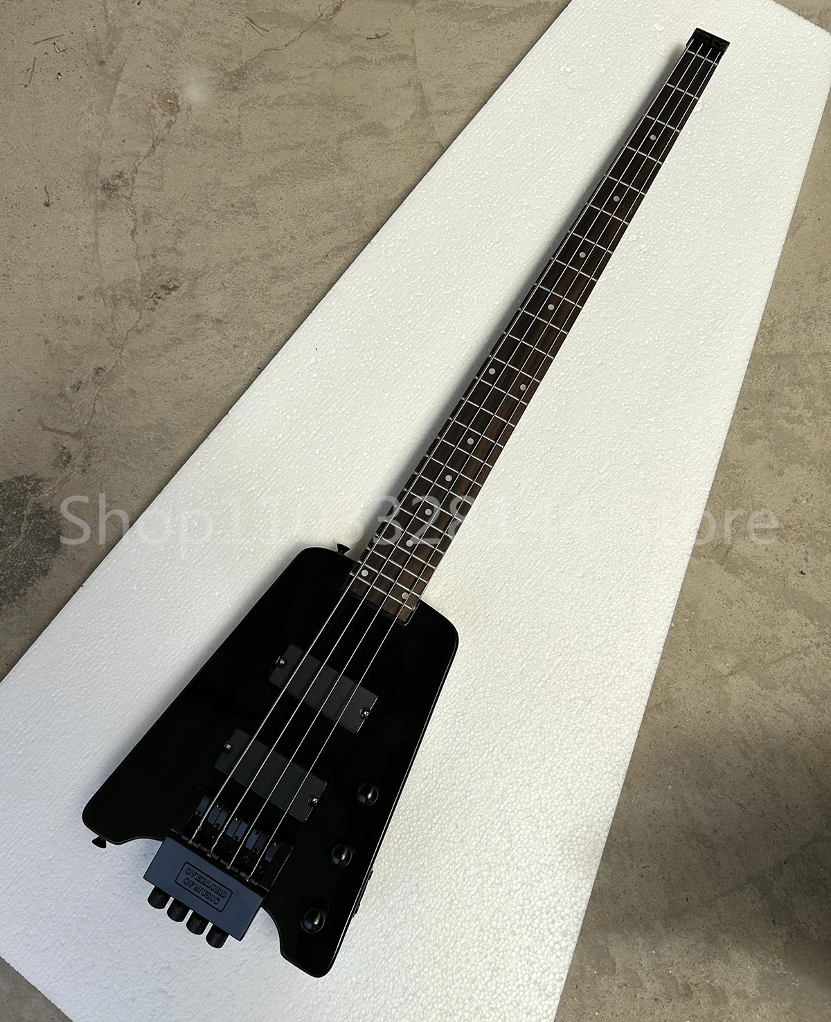 Factory-Black-Headless-4-Strings-Electric-Bass-Guitar-Rosewood ...