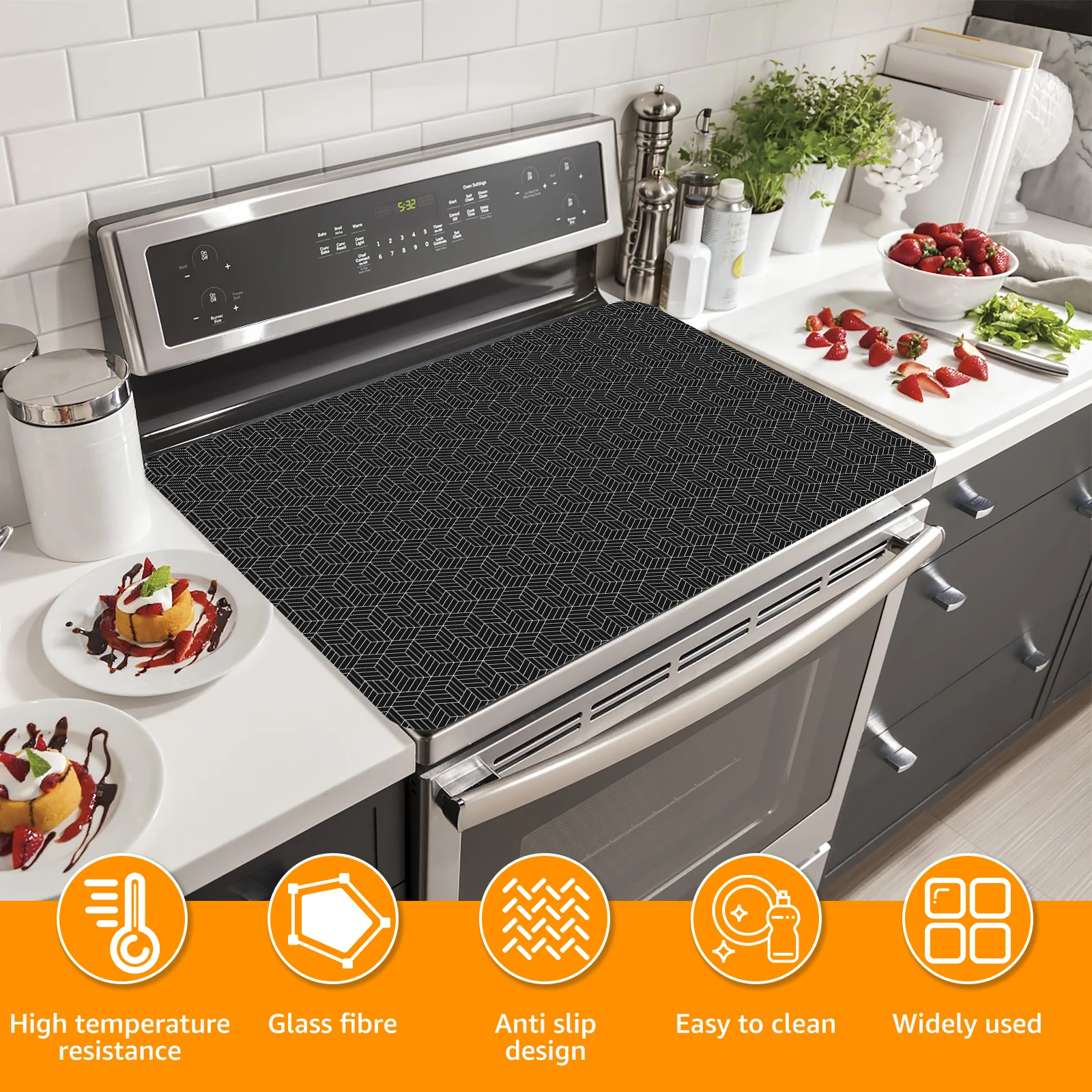 Ceramic Induction Hob Protector Mat Glass Chopping Board Hob Protector ...