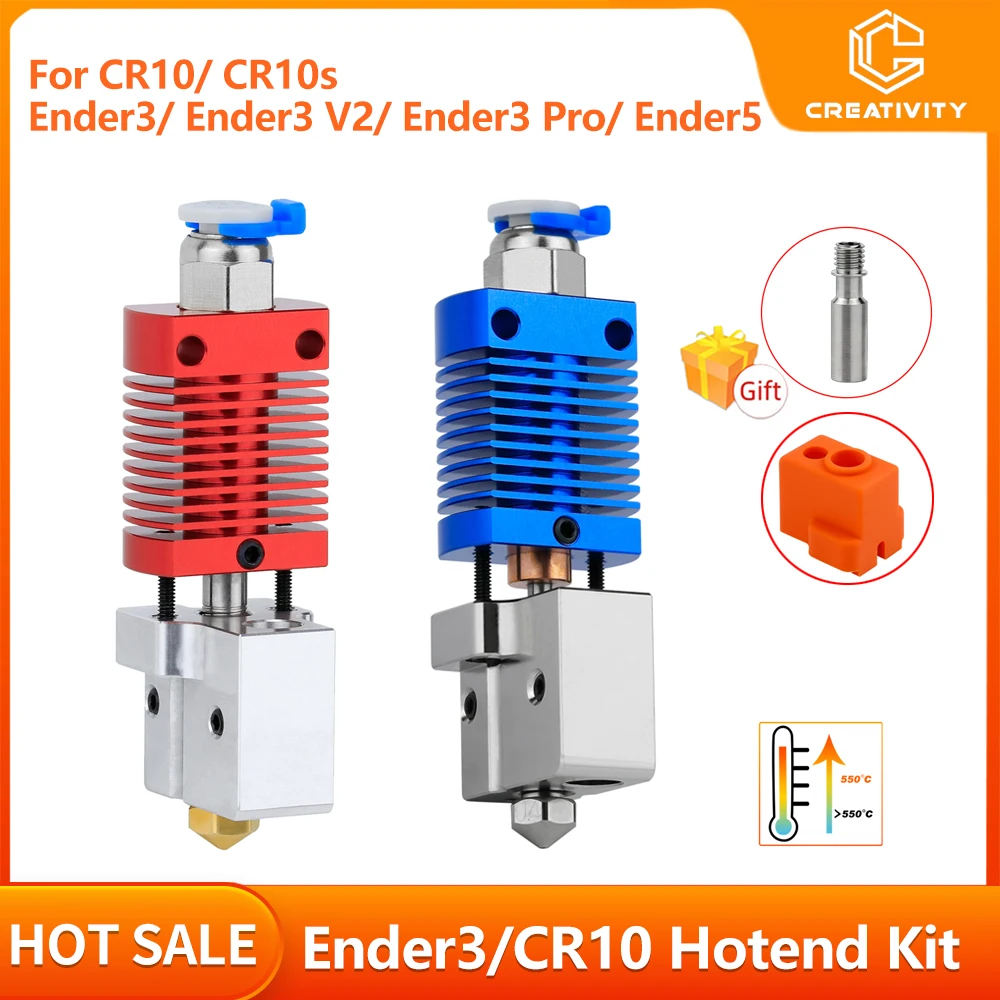 High-Temperature-Hotend-Kit-For-Ender3-CR10-Volcano-Nozzle-Extruder ...