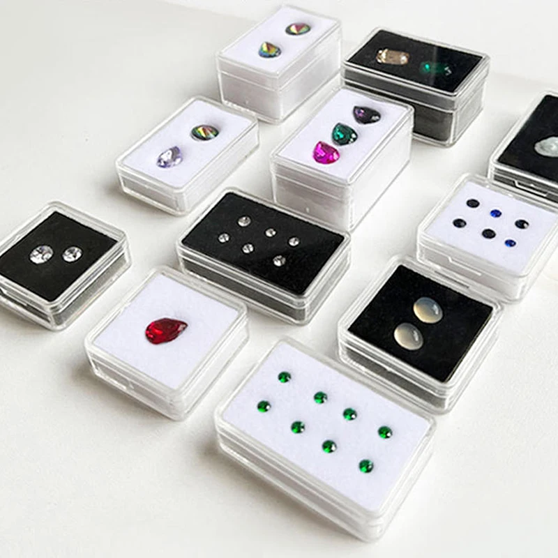 Clear Gem Storage Box - Foam-Padded Container for Loose Stones & Beads ...