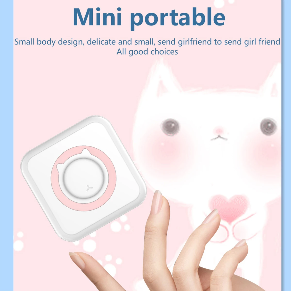 Миниатюрный портативный принтер без чернил термопринтер для заметок