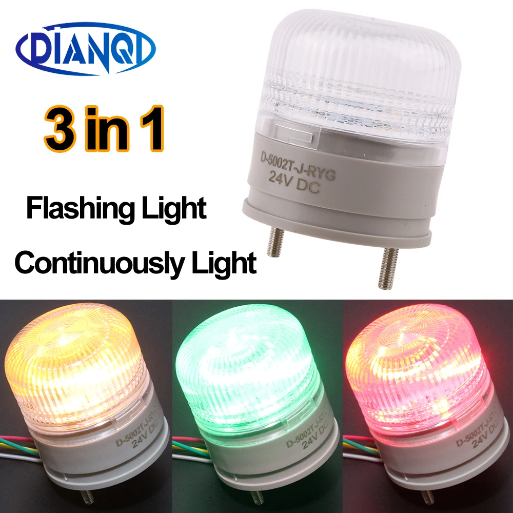 Red-Yellow-Green-3in1-DC12V24V-Steady-Flashing-Signal-Warning-LED ...