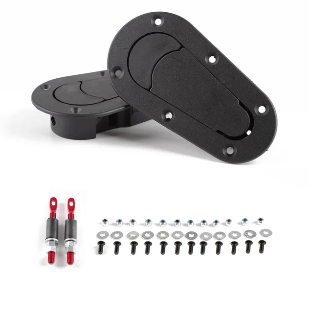 Black / Carbon Fiber Universal Racing Car Hood Pin Engine Bonnet Latch ...