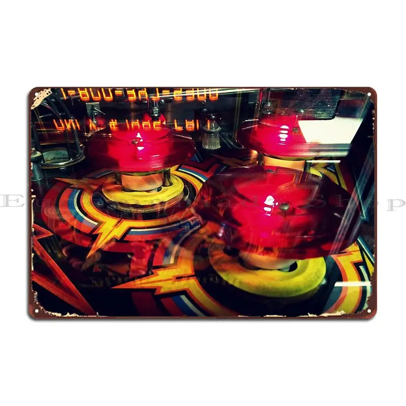 Pinball-Bumpers-Metal-Plaque-Poster-Designing-Cave-Design-Wall-Decor ...