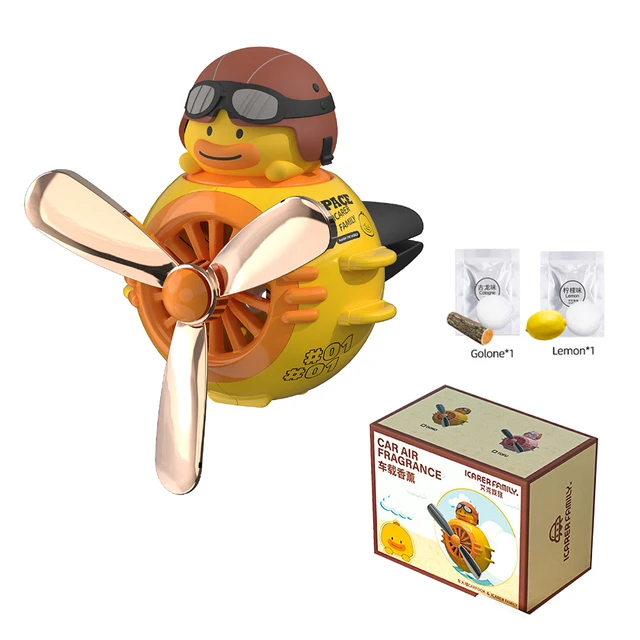 Car Air Freshener Duck Pilot Rotating Propeller Outlet Fragrance ...