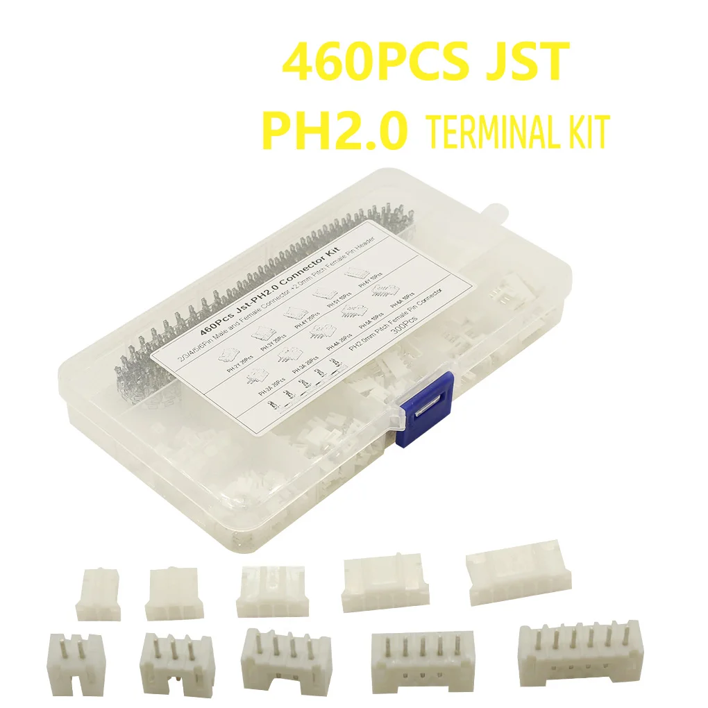 460-Pieces-Set-2-0mm-Pitch-Terminals-Kit-2pin-3pin-4pin-Header ...