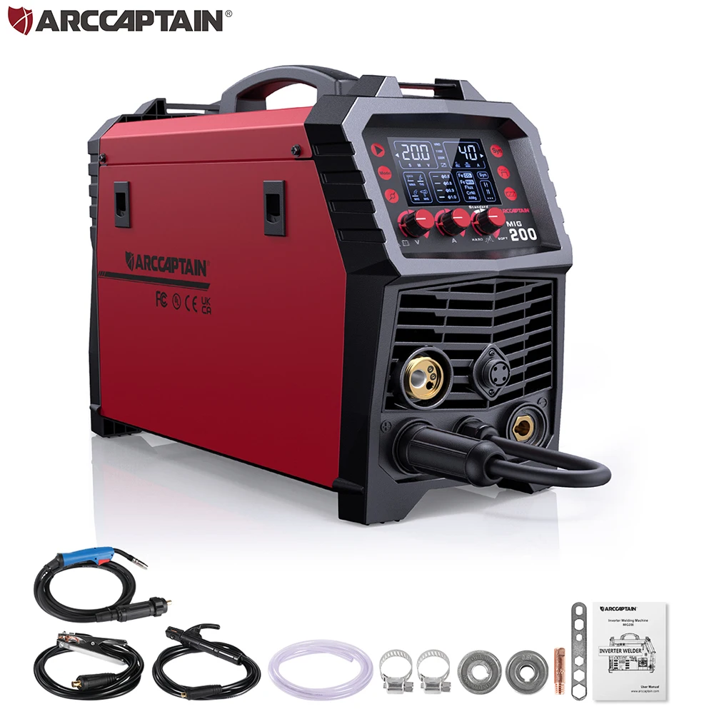 Saldatrice-ARCCAPTAIN-MIG-6-in-1-220V-200A-Inverter-IGBT-semiautomatico ...
