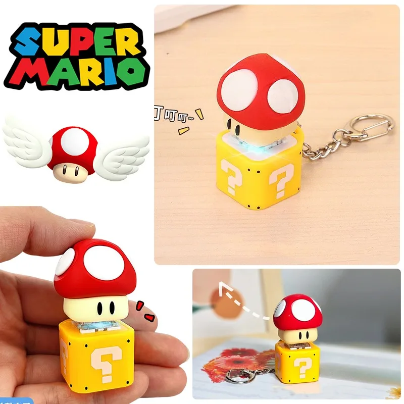 LLavero-de-Super-Mario-para-ni-os-colgante-de-ladrillo-con-signo-de ...
