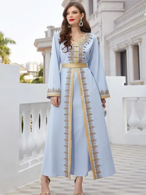 Ramadan Dress Femme Kaftan Islam Indian Hijab Muslim Long Evening Dress ...