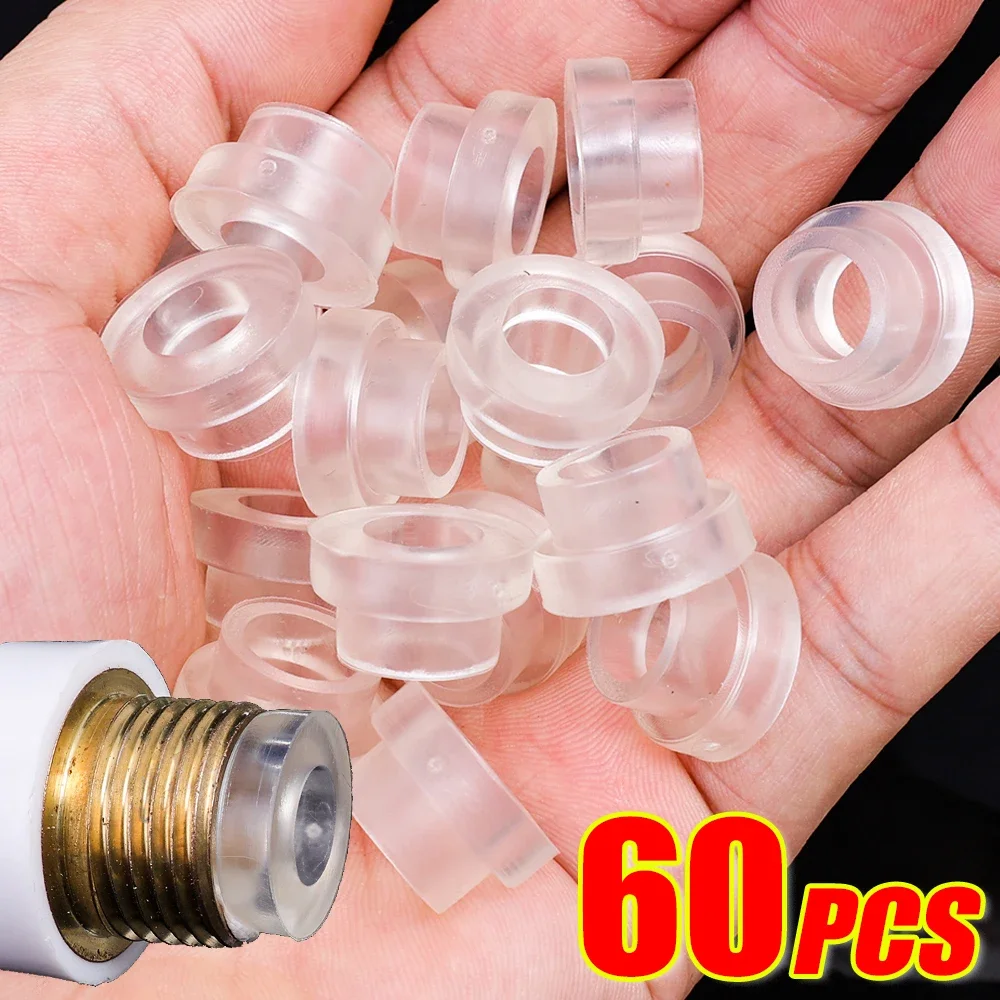 20-60pcs-Faucet-Threaded-Pipe-Clear-Plugs-Leak-proof-Sealing-Gaskets ...