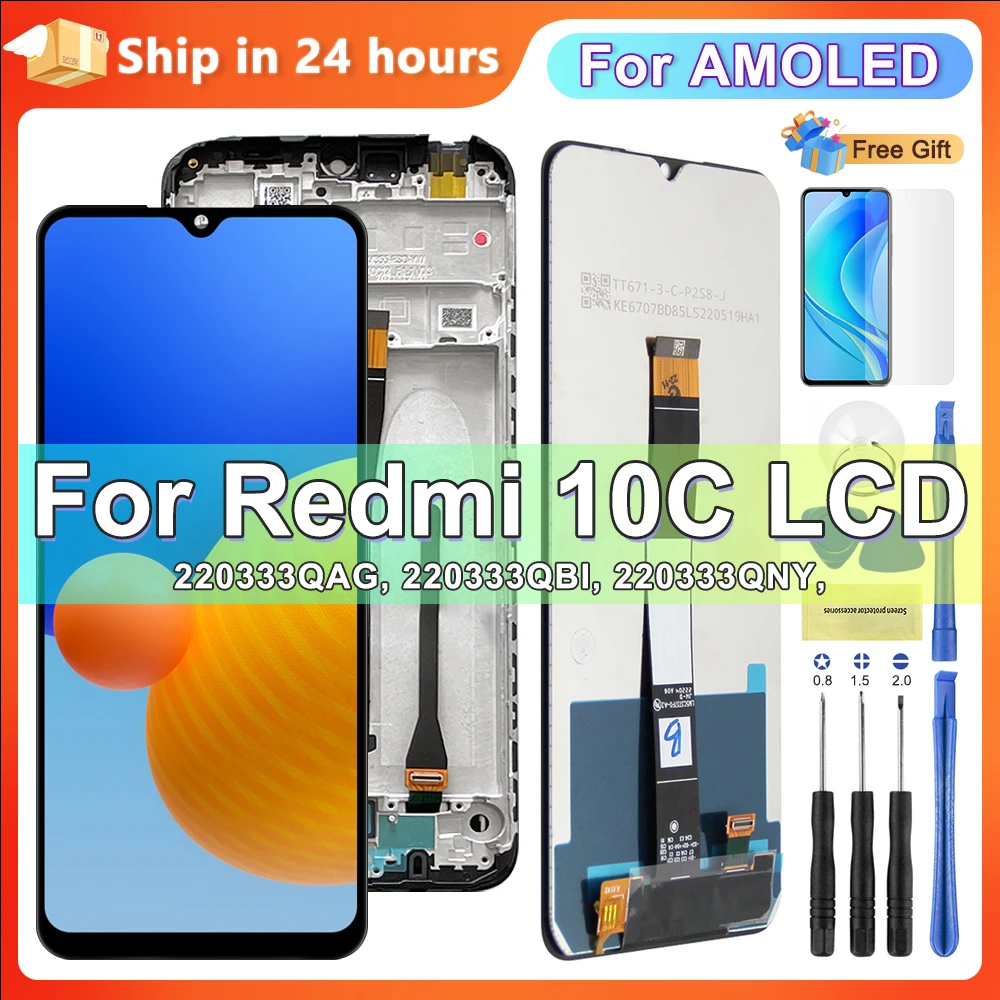 Pantalla-LCD-AMOLED-de-6-71-pulgadas-para-Xiaomi-Redmi-10C-montaje-de ...