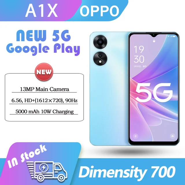 Original Global GOM OPPO A1X 5G 90Hz 5000 MAh Battery 10W Super Flash Charge NFC Google Store ...
