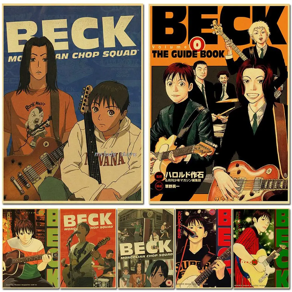 Anime-Beck-Music-Japan-Retro-Cartoon-Posters-Vintage-Kraft-Paper-Living ...