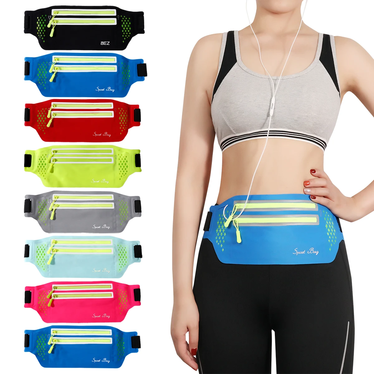 Fashion Sports Running Waist Bag Waterproof Mobile Phone Sports Belt ...