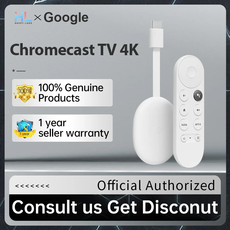 Original New Google Chromecast 4 TV with | Ready Stock | Android 10 ...