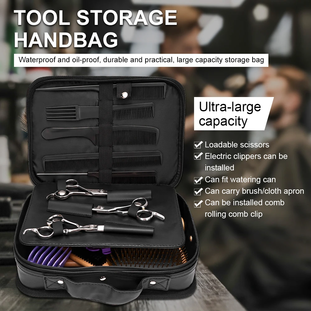 Barbershop Hairdressing Tools Storage Case Waterproof Large Capacity ...