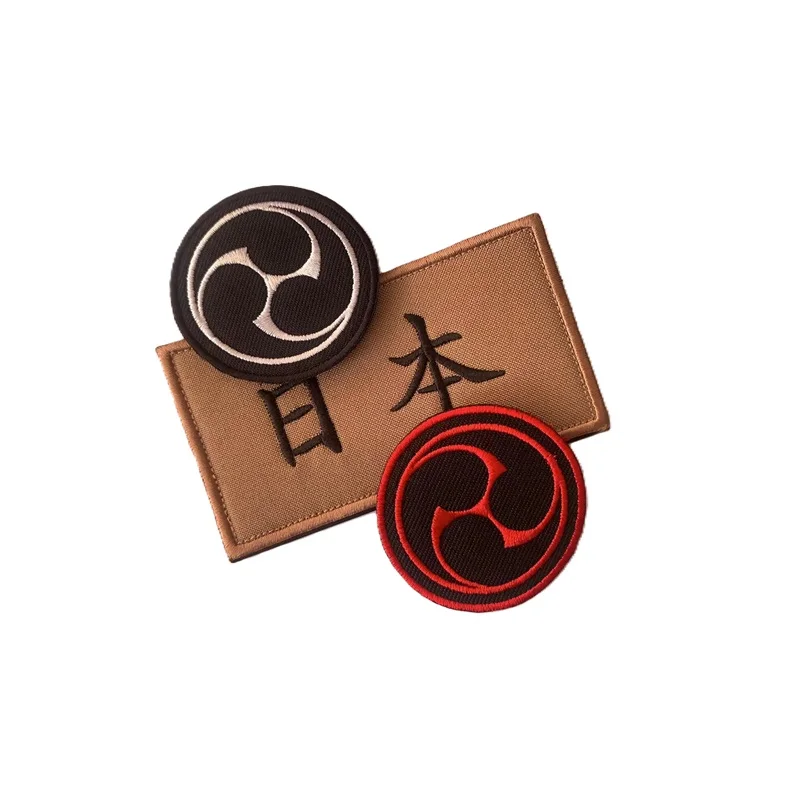 Japanese-Ninja-Style-3D-Embroidery-Patches-Loops-and-Hook-Round-Ninja ...
