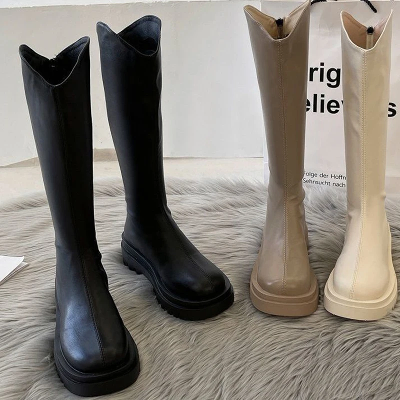 Botas de plataforma para mujer, botines informales antideslizantes con ...