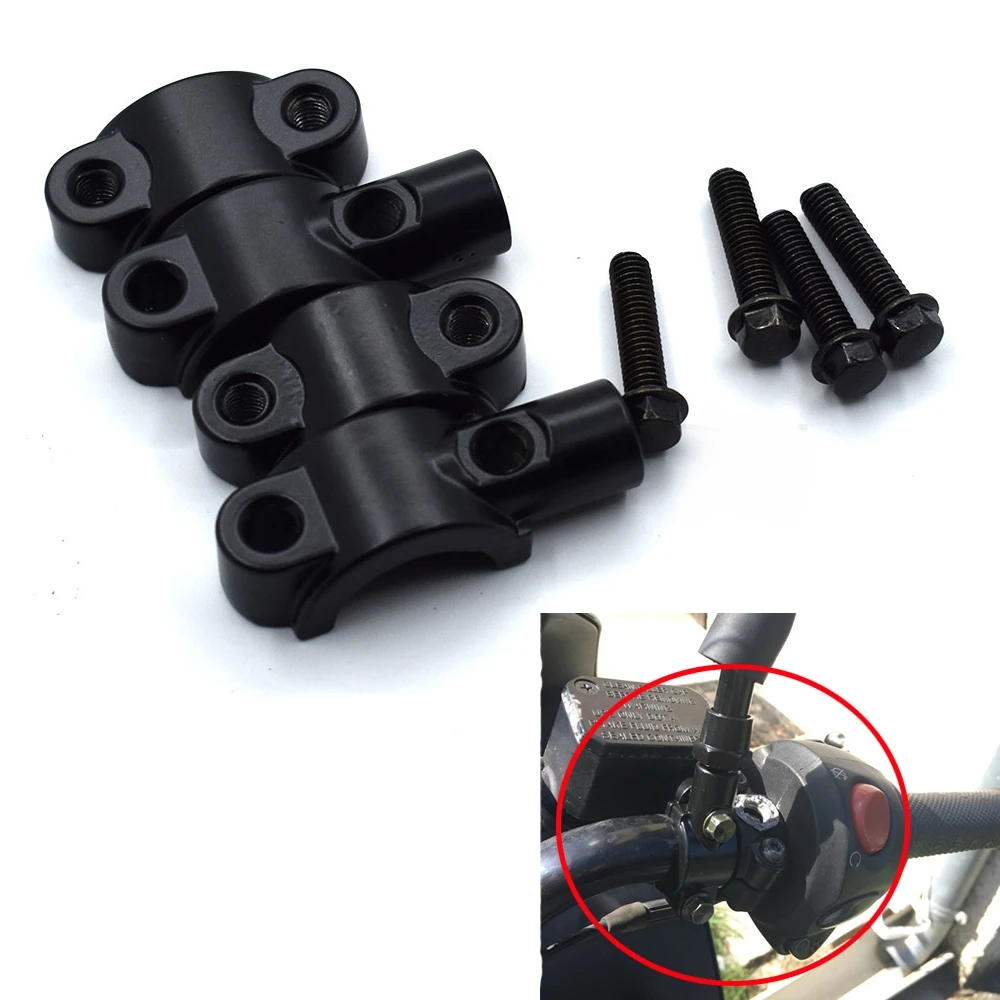 Universal-Motorcycle-7-8-Handlebar-Rearview-Mirror-Holder-Mount-Adapter ...