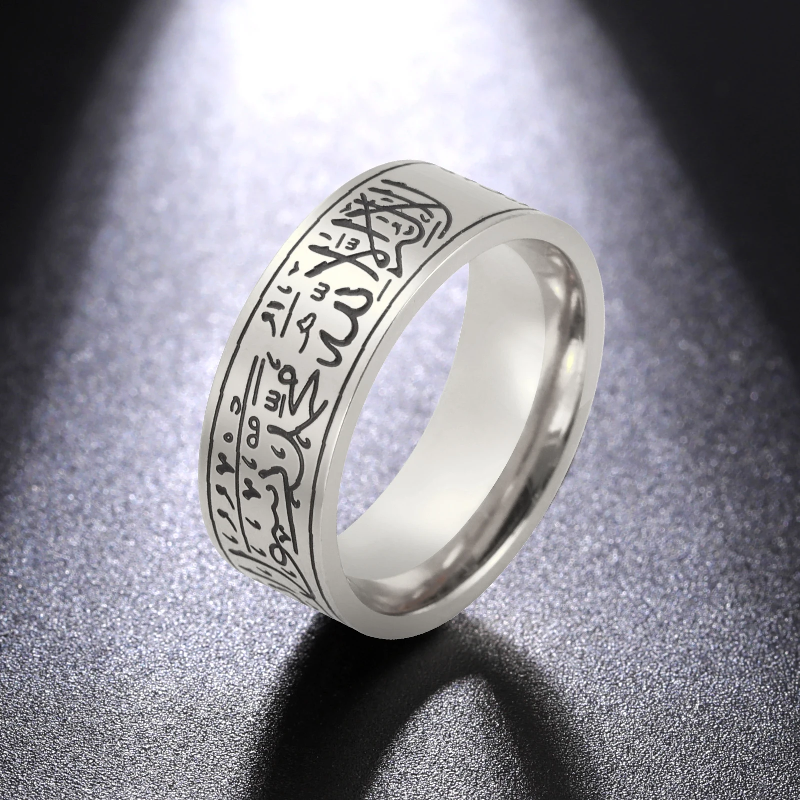 Jeshayuan-Quran-Rings-Muslim-Islamic-Halal-Ring-Arabic-God-Stainless ...