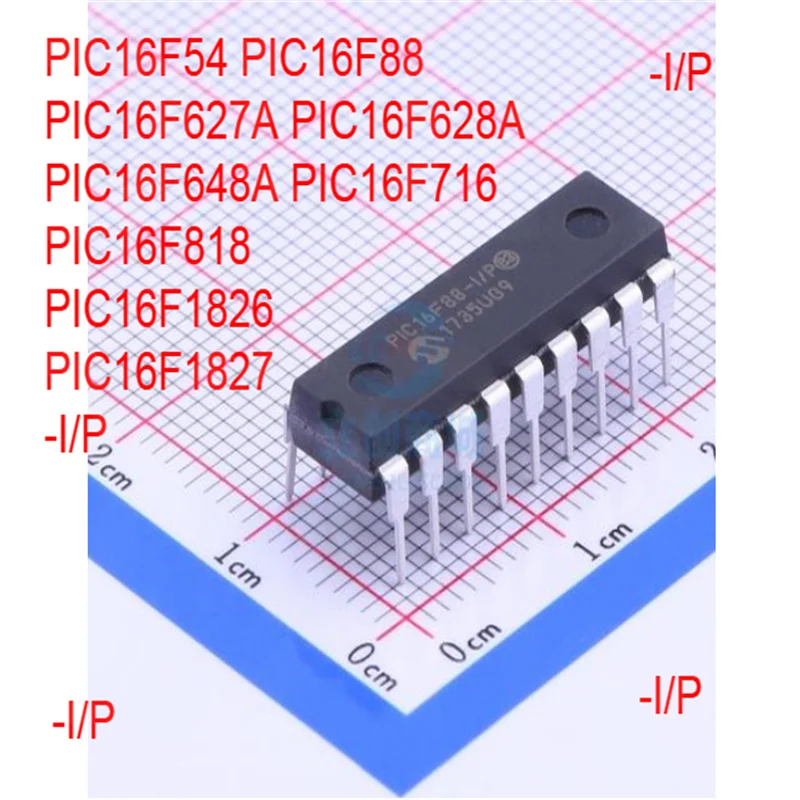 10Pcs/Lot PIC16F54 PIC16F88 PIC16F627A PIC16F628A PIC16F648A PIC16F716 PIC16F818 PIC16F1826 ...