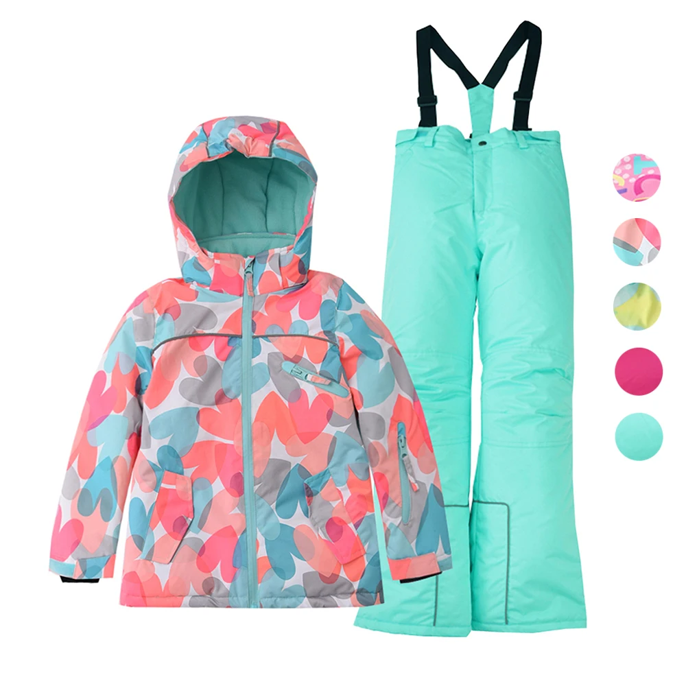 NEW-3-12T-Kid-Girls-Ski-Suits-Set-Snowboard-Coat-Pant-Waterproof ...
