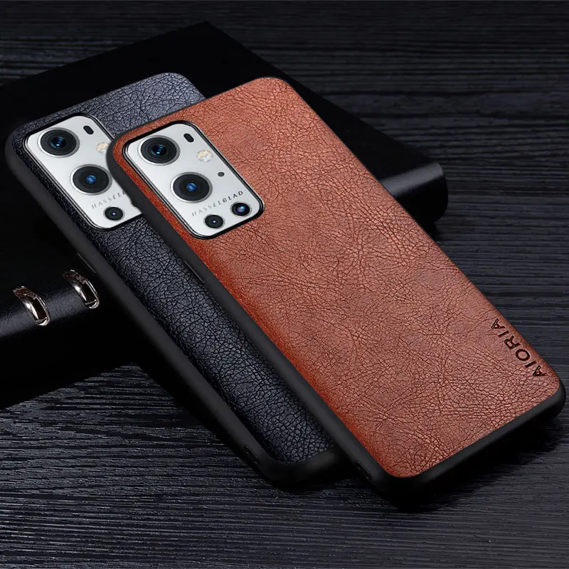 Leather Case For Oneplus 9 Pro Luxury Business Retro Litchi Pattern ...