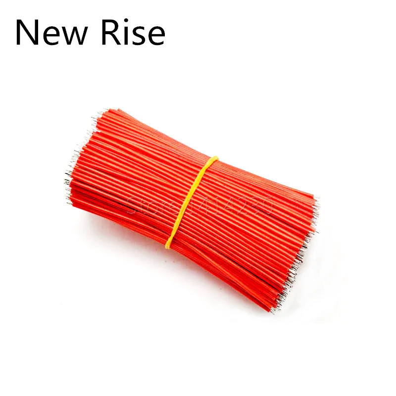 100PCS 30AWG 100mm 10cm length Red Colors Line connecting tin plating ...