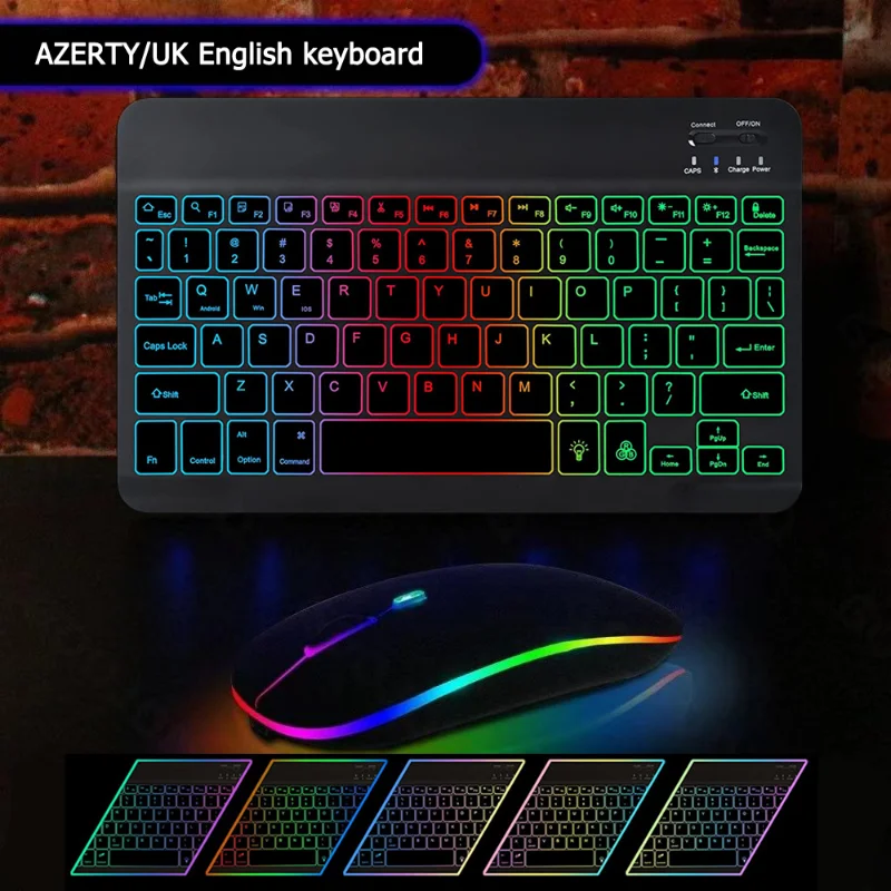 Clavier-AZERTY-Tablet-10-Backlit-Keyboard-for-iPad-Keyboard-AZERTY ...