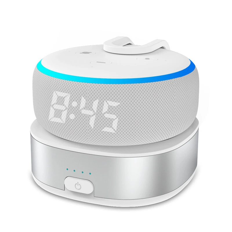 Fanxoo Echo Dot 3 rd Gen Power Battery Base Adapter For Alexa Speaker ...