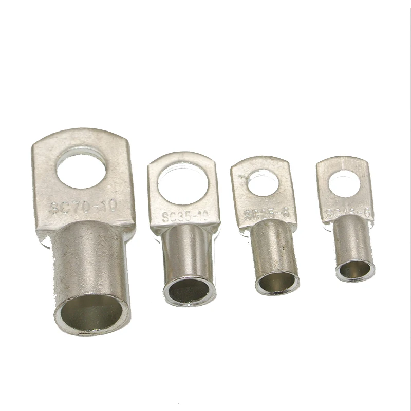 10-30-50PCS-Ring-Terminal-Cable-Shoes-Lugs-6-50mm2-Tinned-Copper-Lug ...